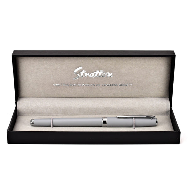 Stratton Grey and Silver Ballpoint Pen complete with Gift Box – Gordon ...