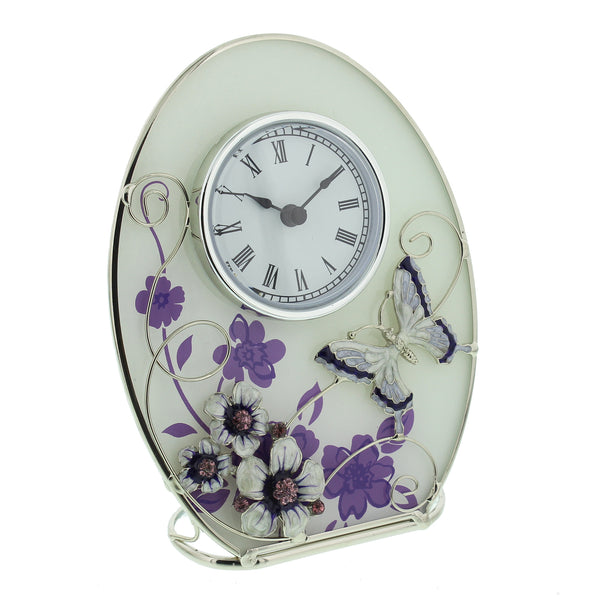 Sophia Glass & Wire Clock with Butterfly, 1 Year Guarantee – Gordon ...